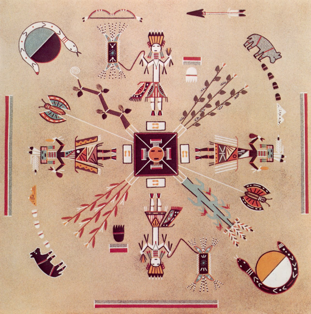 Sand Painting Navajo Fire Dance