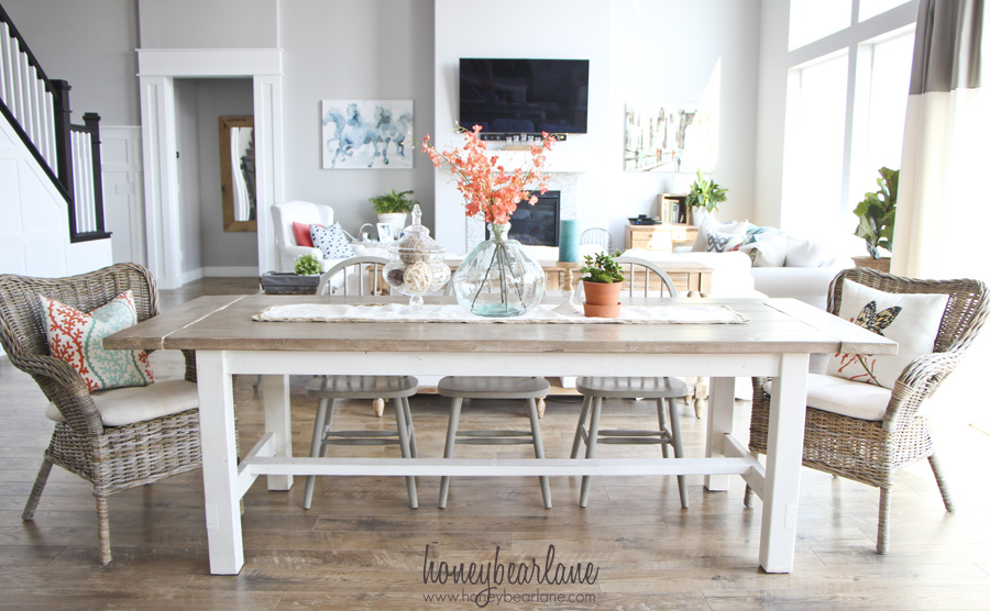 12 Beautifully Rustic DIY Farmhouse Tables | Little House of Four ...