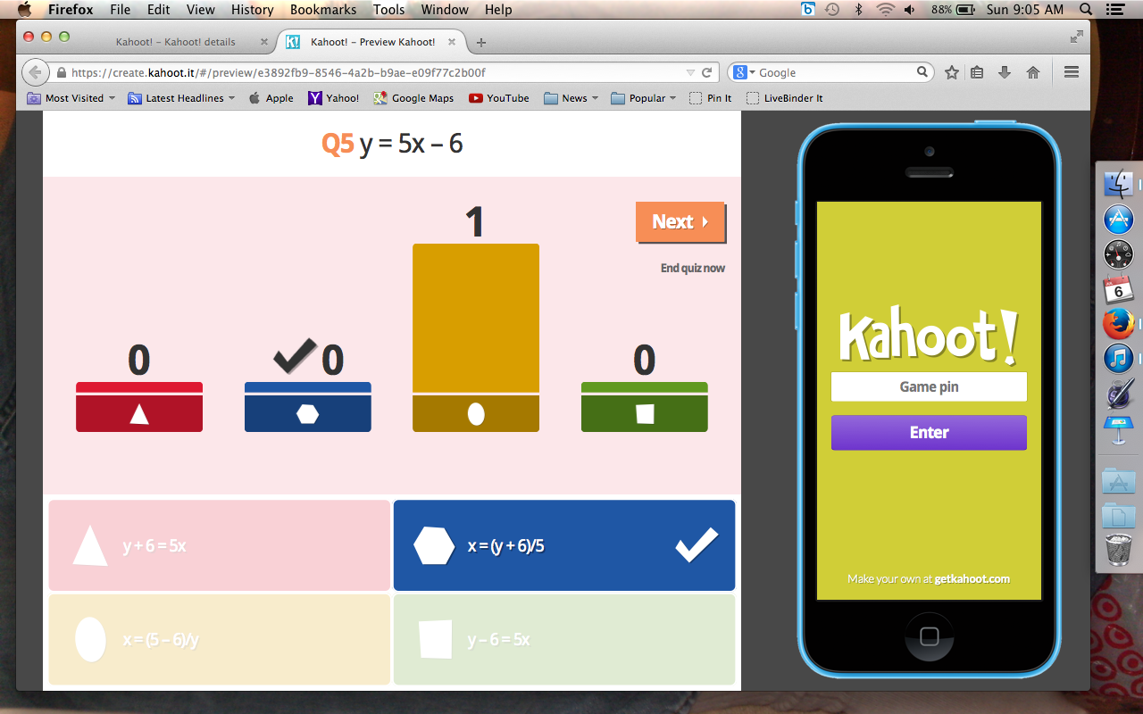 A Sea of Math: Kahoot! is a Hoot!