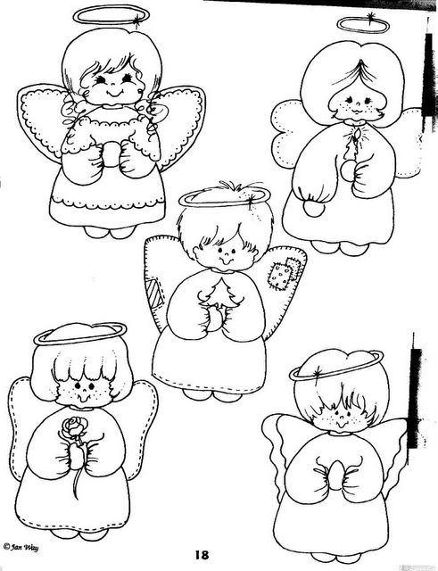 Dibujos de angeles para colorear e imprimir - Imagui