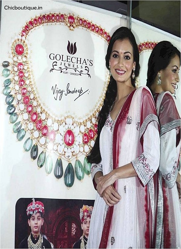 Dia Mirza launched Diwali collection of jewelry Golecha ... - fashion ...
