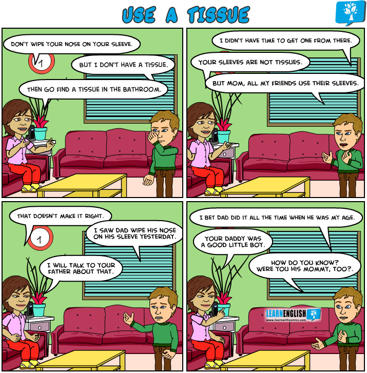 Use a tissue | Learn English With Comics