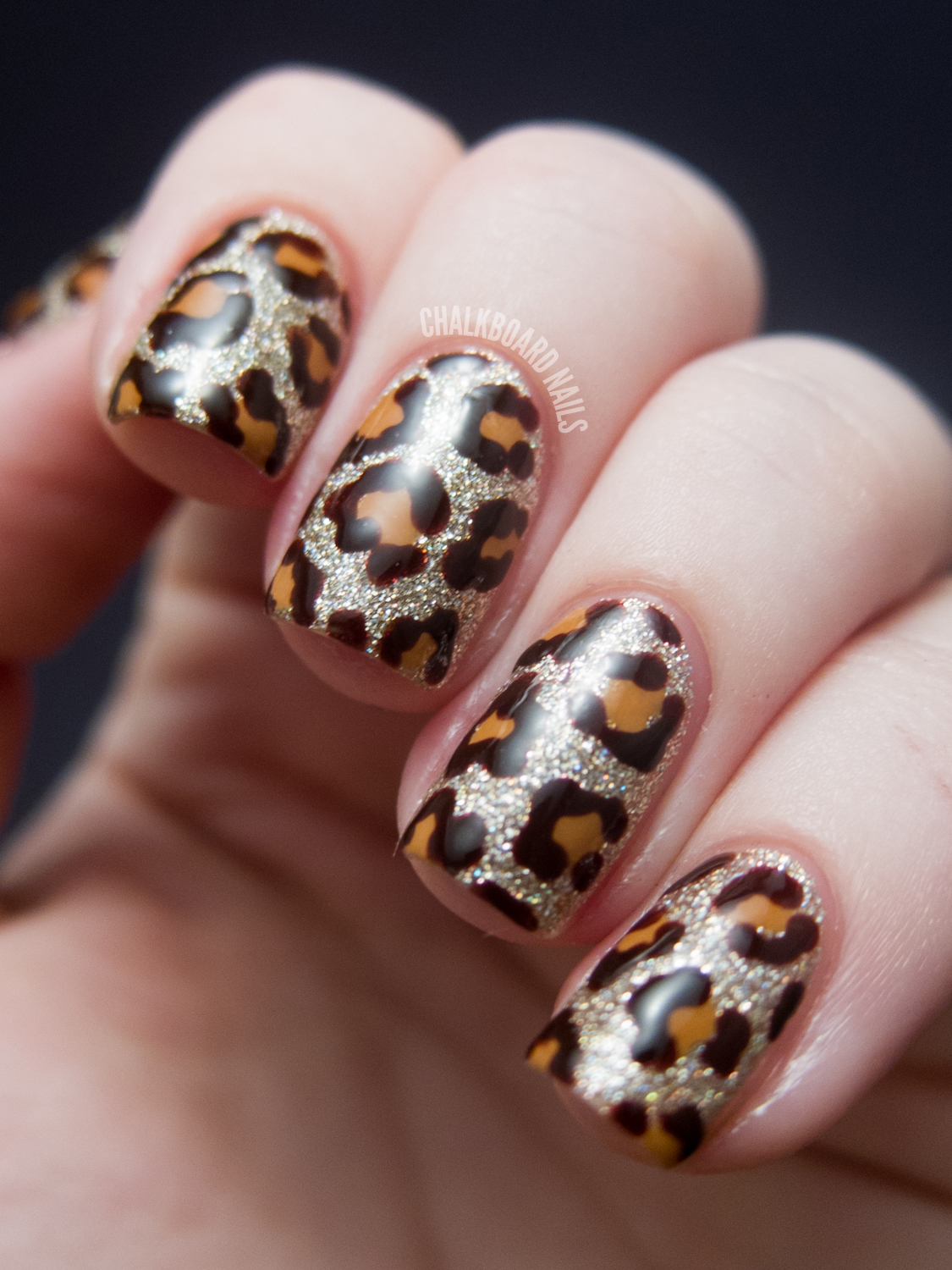 Blinged Out Leopard - China Glaze On Safari Nail Art | Chalkboard Nails ...