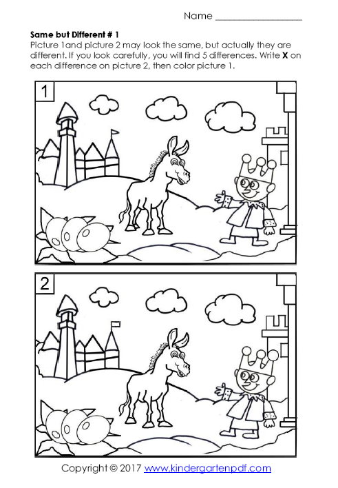 Free Nursery Worksheets: Printable Picture Puzzles For Kindergarten ...