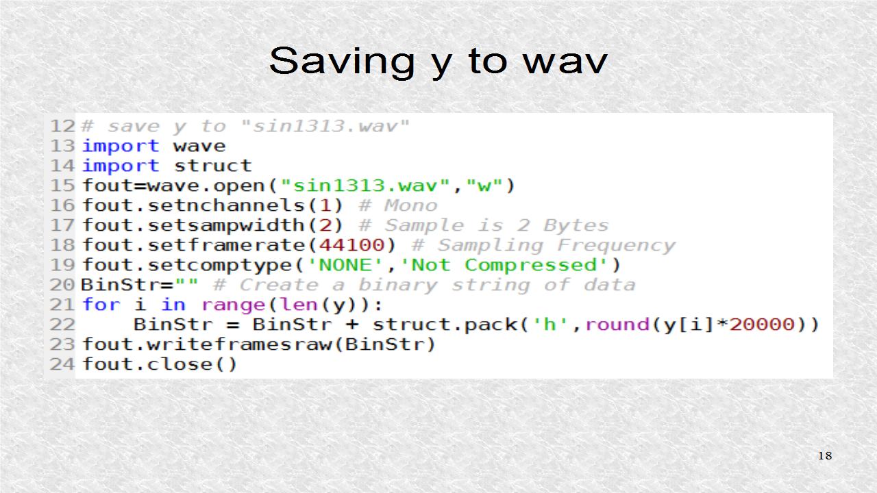 Audio Programming In Python 4 Writing A Wav File 1