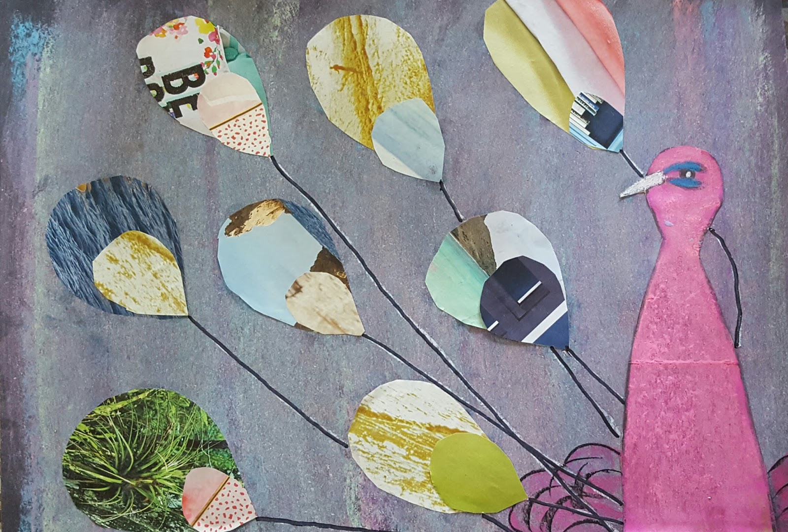 MaryMaking: Earth Day Peacock Collages