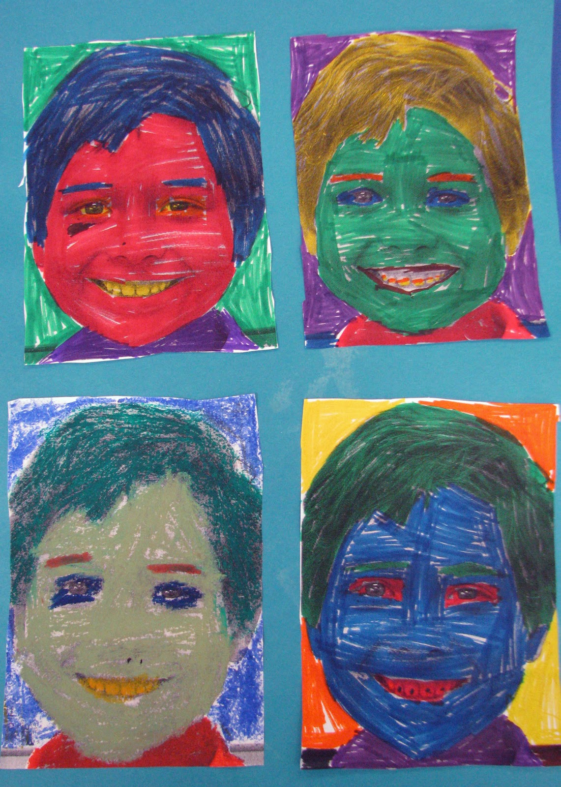 Tiny Tea Art: 3rd Grade - Andy Warhol - FACES