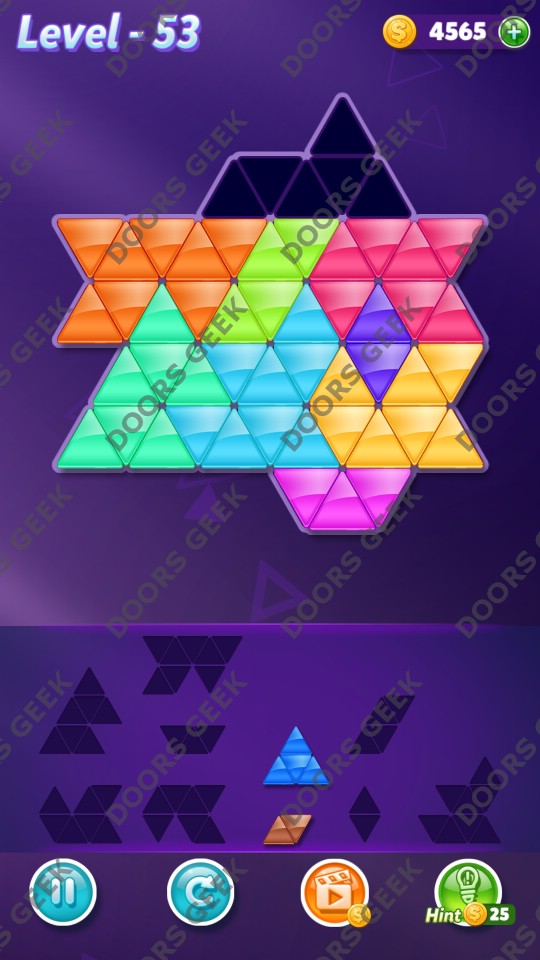 Block! Triangle Puzzle 10 Mania Level 53 Solution ~ Doors Geek