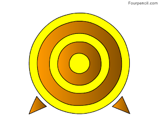 FourPencil: How to draw a Target for kids - step by step