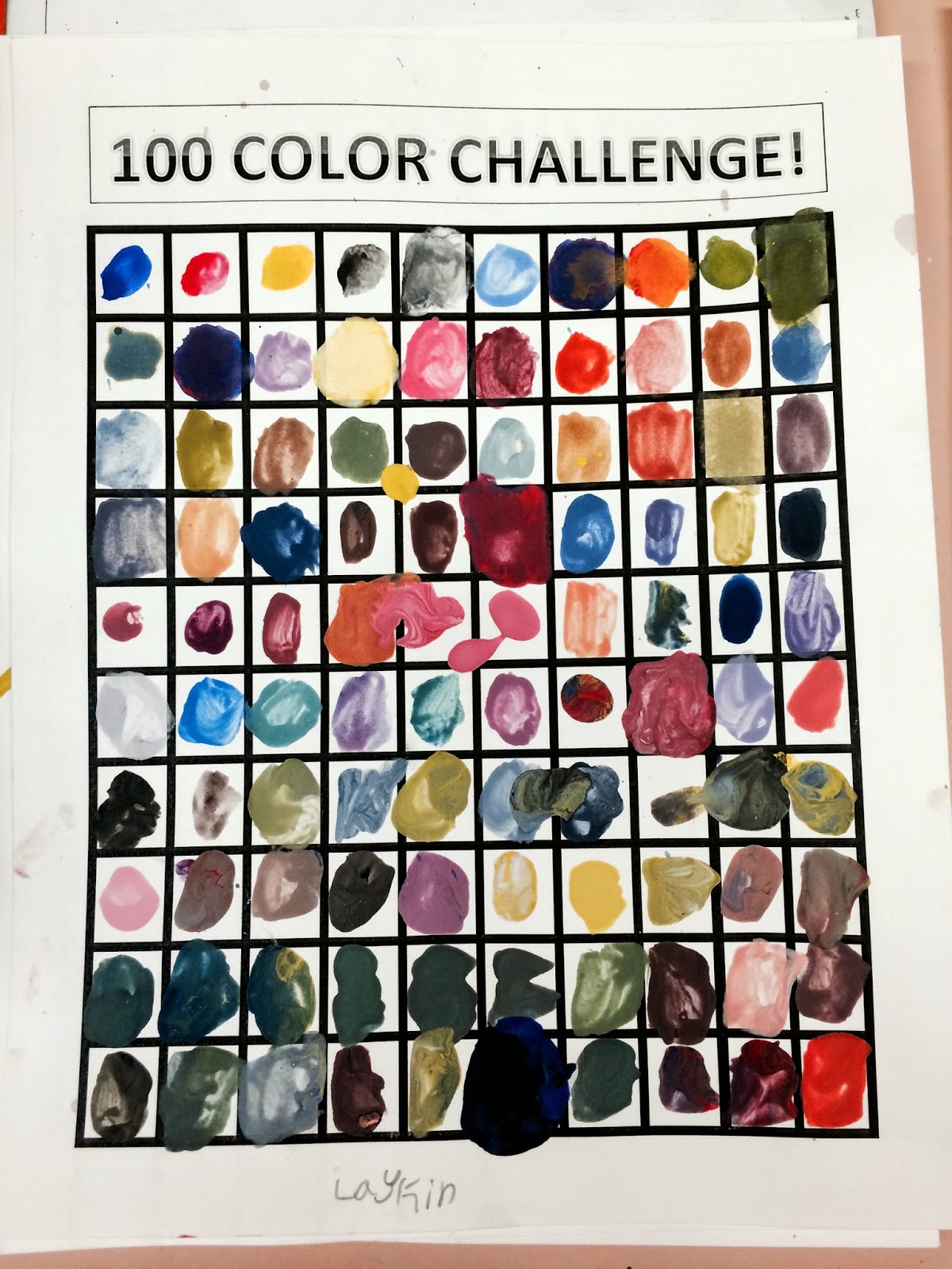 Art at Sanders Memorial: 100 Color Challenge