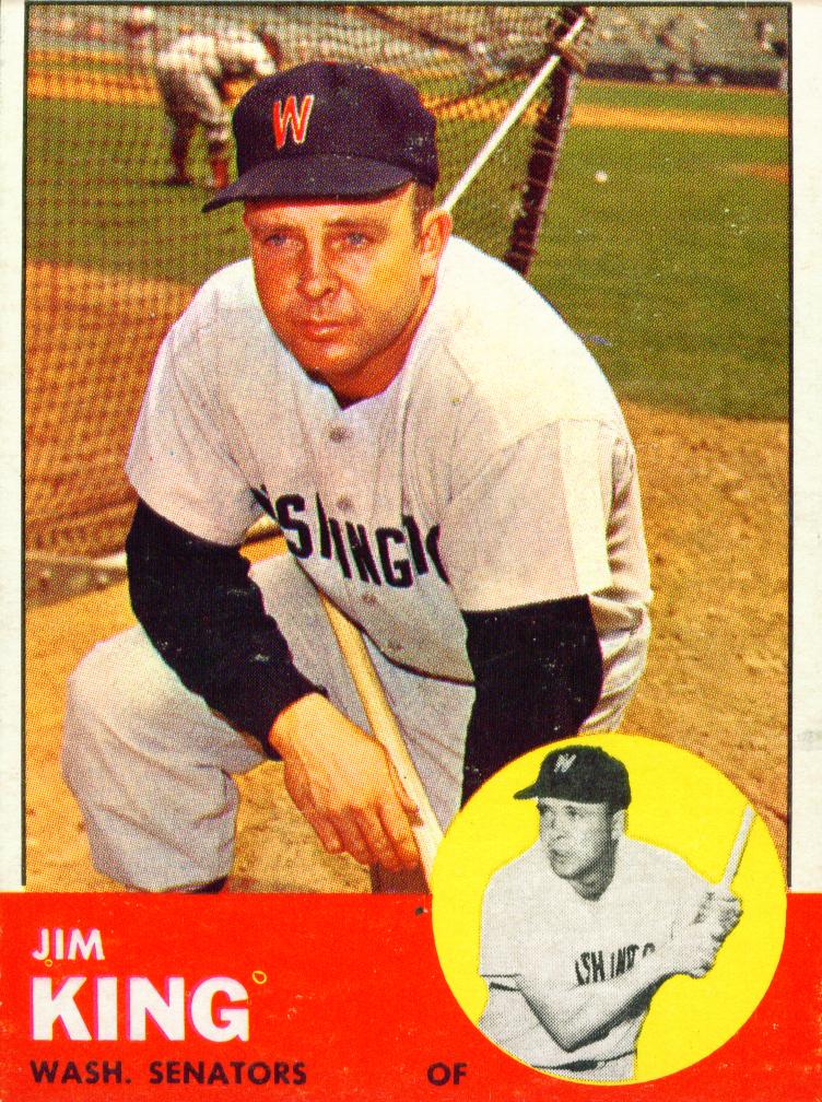Texas Rangers Cards: Senators Saturday - Jim King, 1963.
