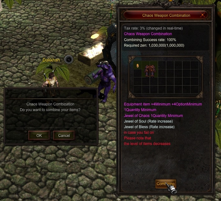 Caminho Geek: Mu Online - Como criar o Chaos Item