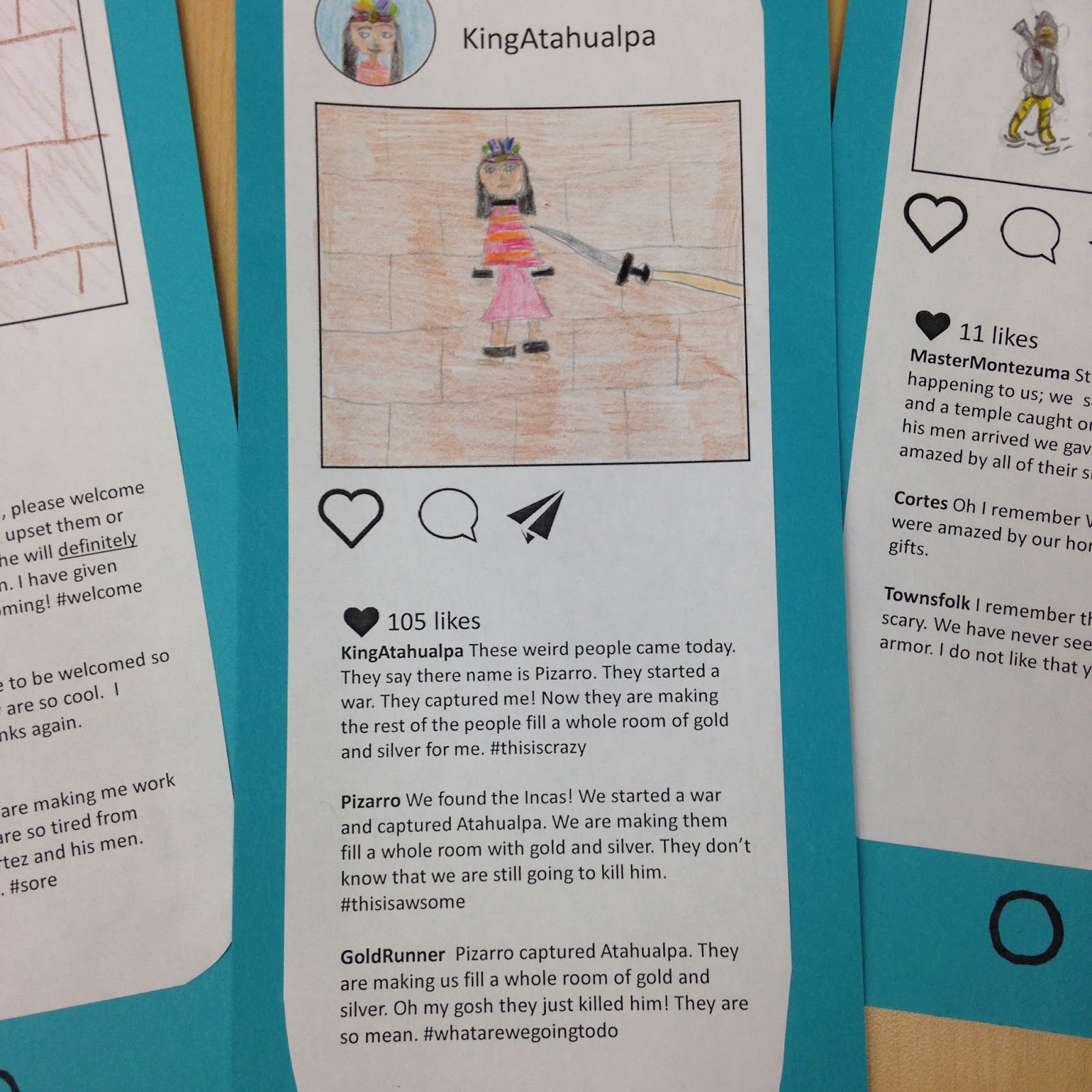 Character Instagram Posts - Classroom Freebies