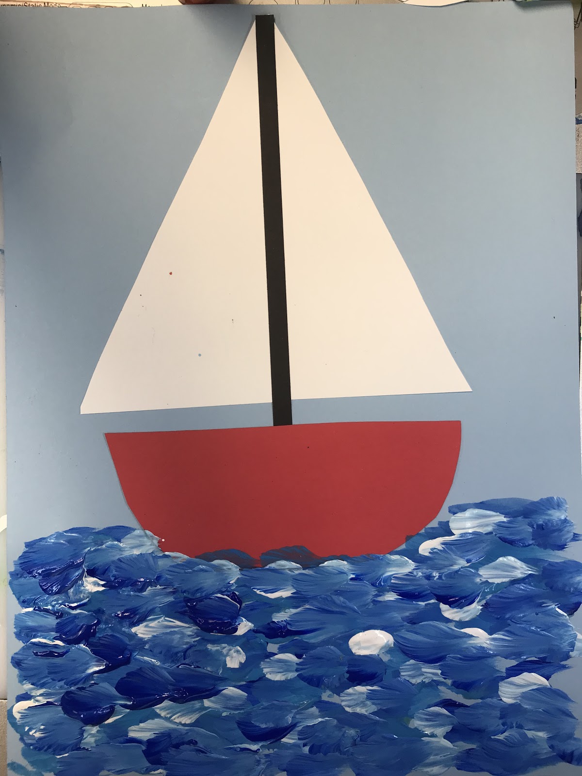 Elements of the Art Room: 1st grade Sailboats