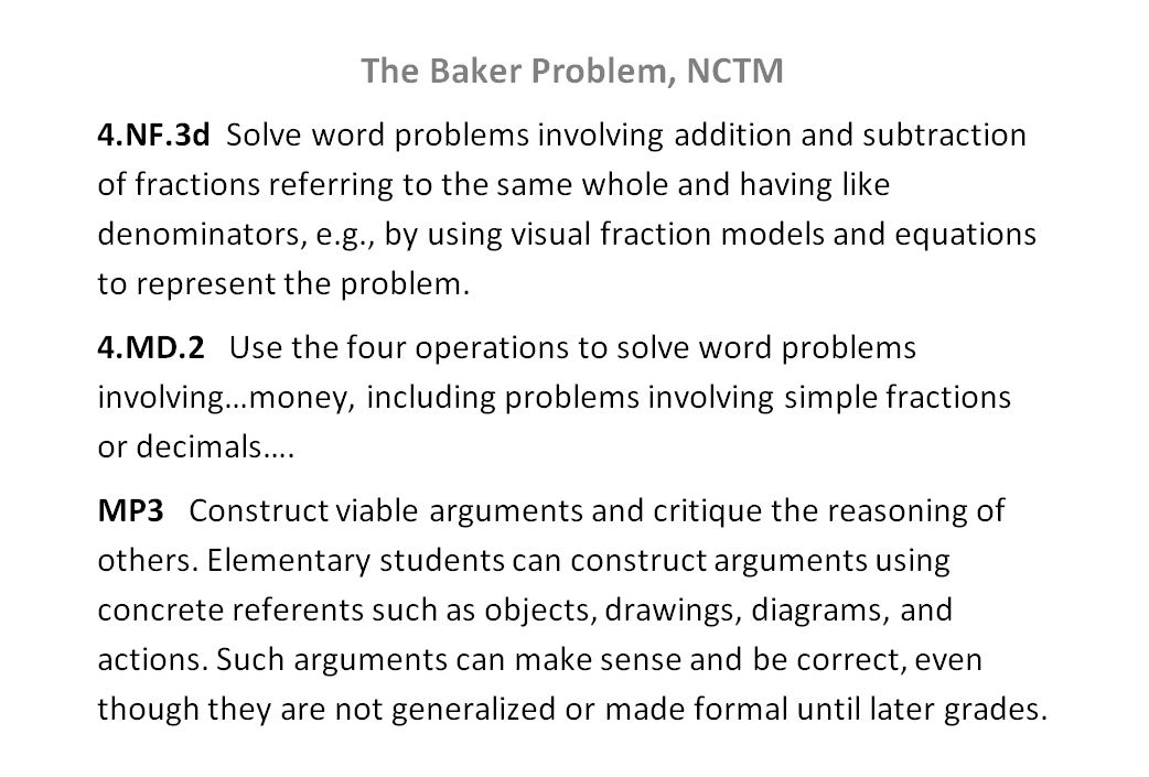 Mom and Me Math Activities: 5.NF.A.2 Fractions--The Unusual Baker Problem