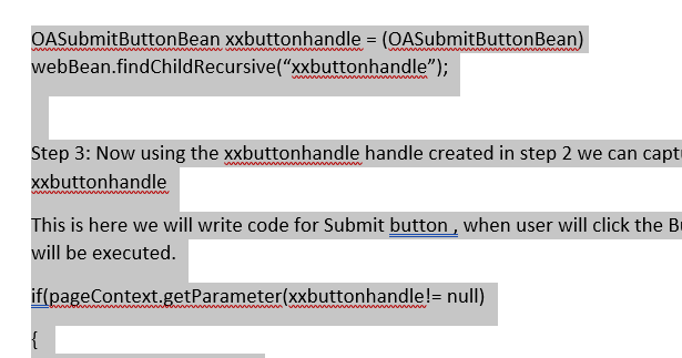 Oracle Application's Blog: OAF Submit button event Oracle Application's Blog: OAF Submit button event