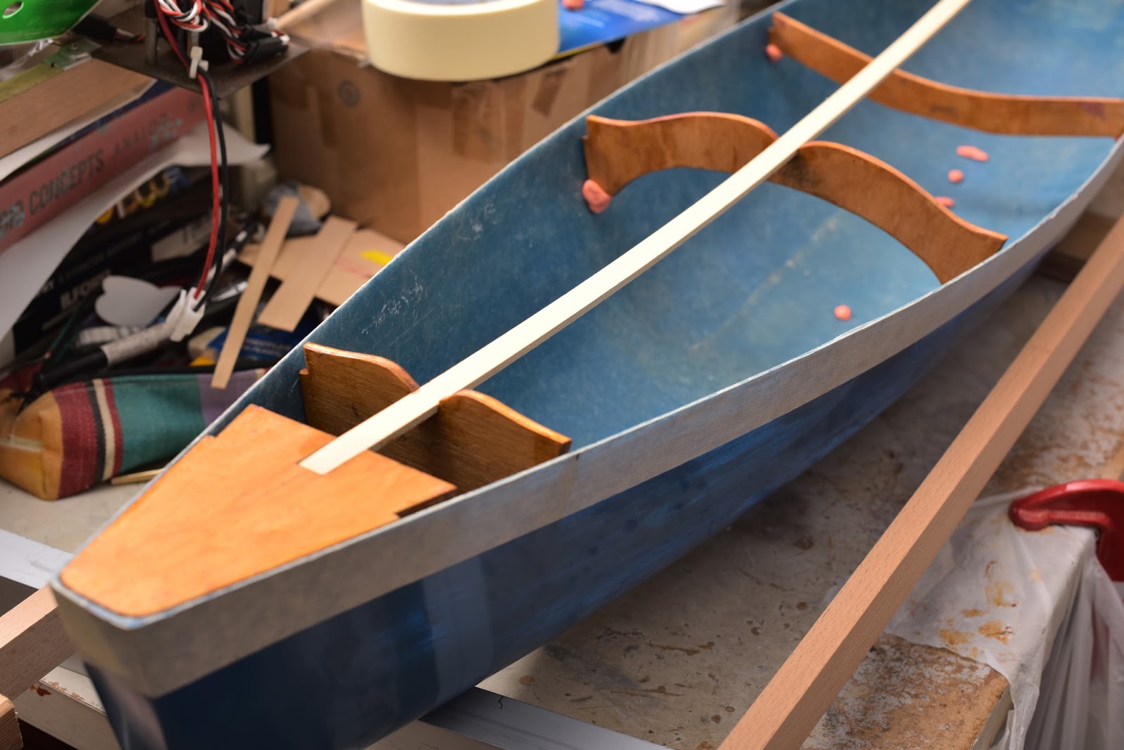 Nylet "Spirit 3" model sailboat kit building: 5. Cross beams preparation