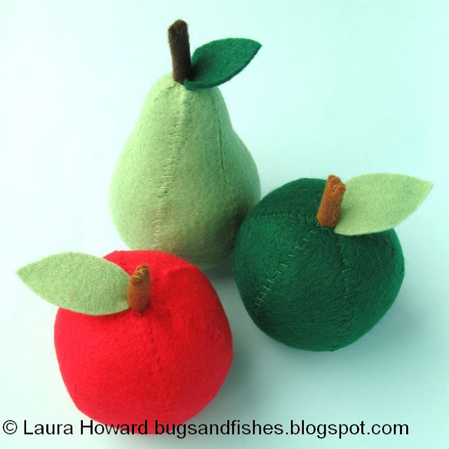 Bugs and Fishes by Lupin: 5 Free Felt Fruit Sewing Tutorials