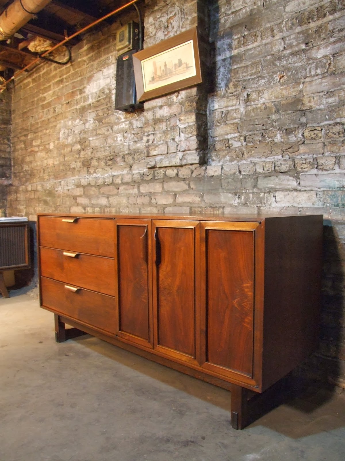 Mid Century Chicago: Richardson Nemschoff Lowboy Dresser w/ Mirror