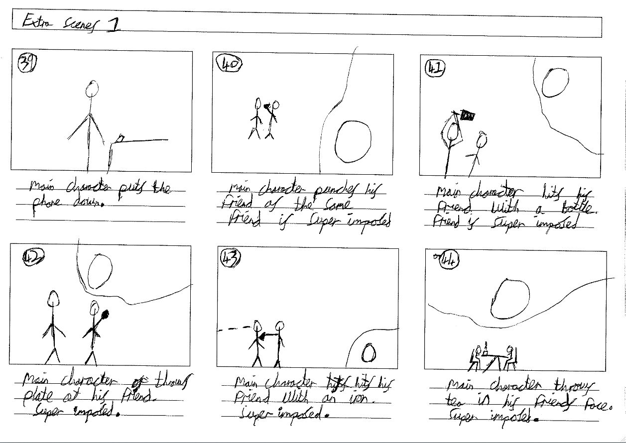G324 Advanced portfolio in media 2013-14: Storyboard sheets 7-7.33