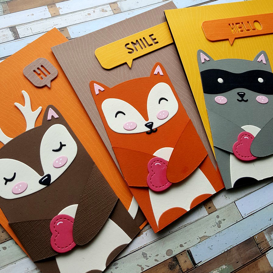 JOYFUL THINGS DESIGN: CARD SET: WOODLAND CRITTER HUGGERS (1)