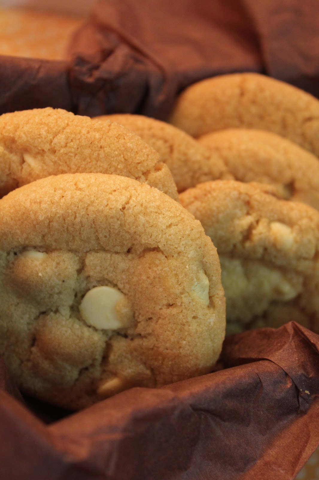 Sweet Creations: Cookies de chocolate blanco."La autentica receta ...