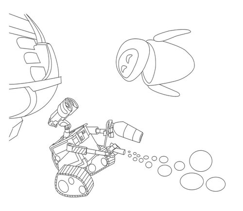 Wall-E Coloring Pages For Kids >> Disney Coloring Pages