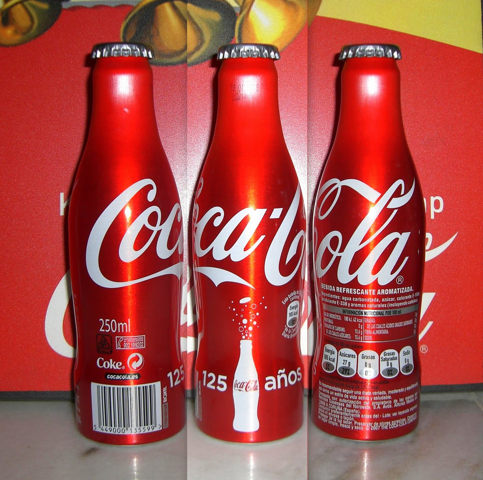 Aluminum Bottle Collector Club: Coca-Cola 125th Ans Aluminum Bottle ...