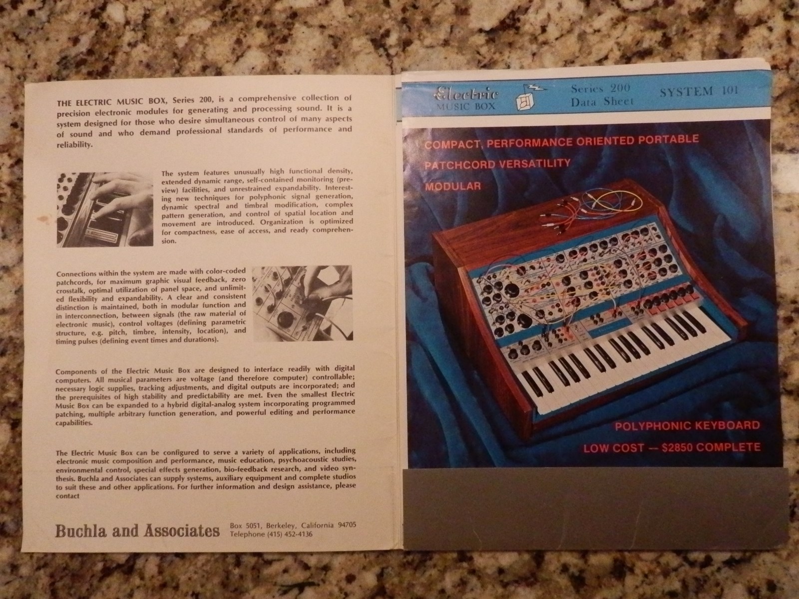 MATRIXSYNTH: Electric Music Box Series 200 Data Sheet System 101