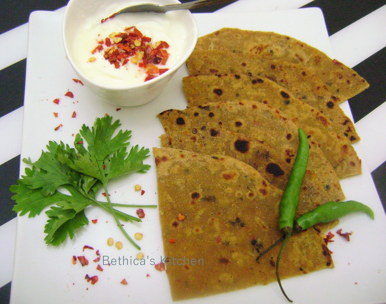 Bethica's Kitchen Flavours: Leftover Dal Paratha (Lentil Flat Bread)