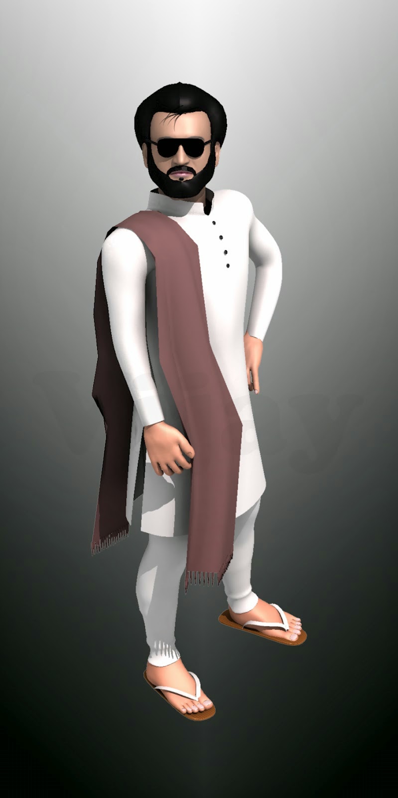 Rajinikanth 3d Model ~ 3d Modeling and sculpting