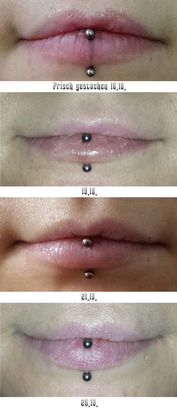 Gothicalla: Vertikales Labret - Eskimo Piercing