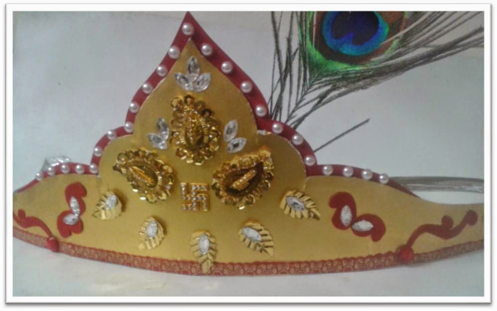 Arts Craft And Me: DIY Krishna Mukut