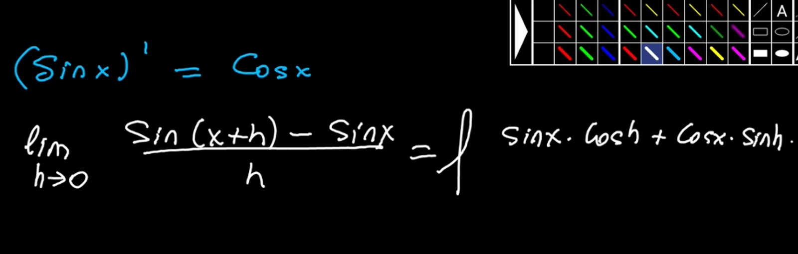 Sinüs fonksiyonun türevinin ispatı - özeldersci