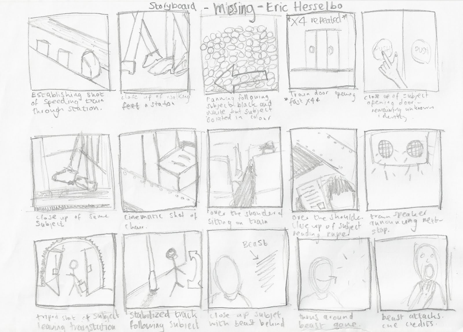 Charlie Guy Cherwell Media Studies: Detailed Storyboard/ Script