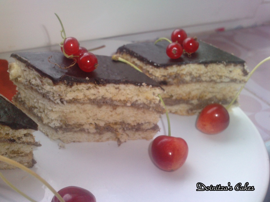 Prajitura cu foi albe si crema de cacao | Doinitza`s cakes