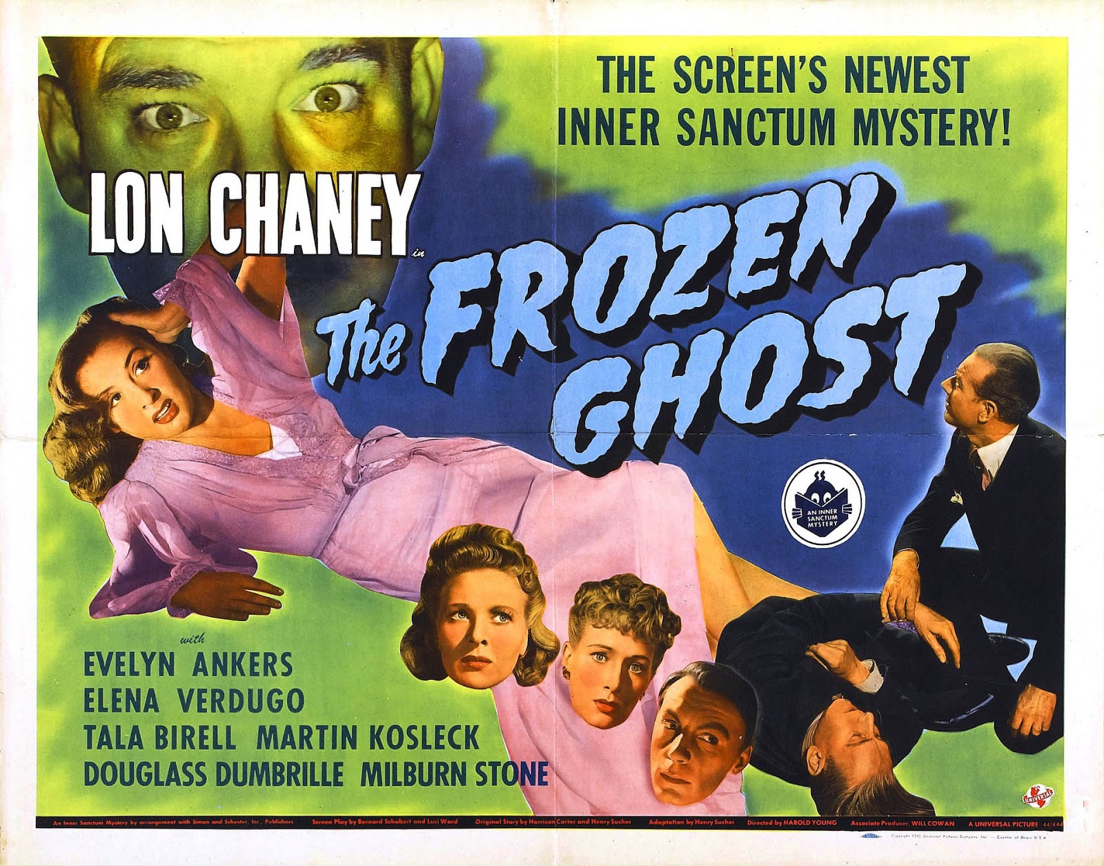 NATURALISTIC! UNCANNY! MARVELOUS!: THE FROZEN GHOST, PILLOW OF DEATH (1945)