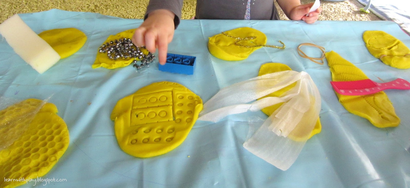 Learn with Play at Home: Playdough Imprints. Texture and Pattern ...