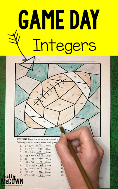 Kelly McCown: The BIG Game Football Integer Coloring Pages