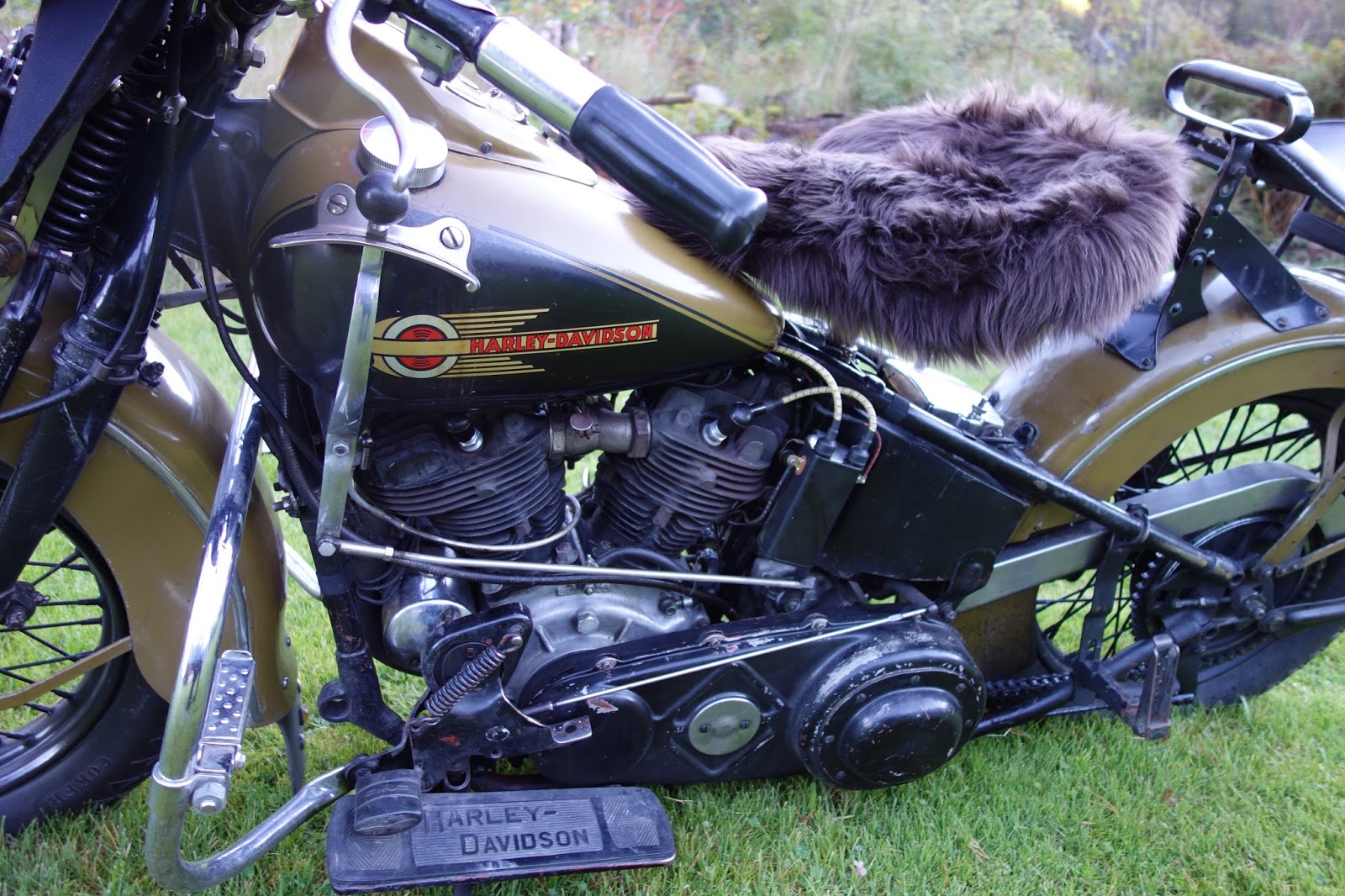 American Motorcycles Norway / Veteran-Mc.com: Fur seat cover from Trque ...