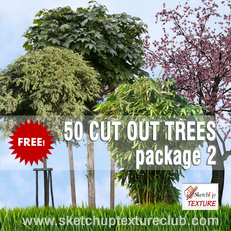 SKETCHUP TEXTURE: CUT OUT TREES