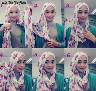 Tutorial Hijab Pashmina Sifon Simple