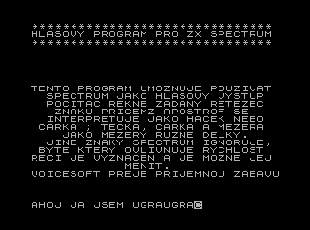 Herní Archeolog: Bonus 2: Zajímavé programy pro Spectrum z 80. let