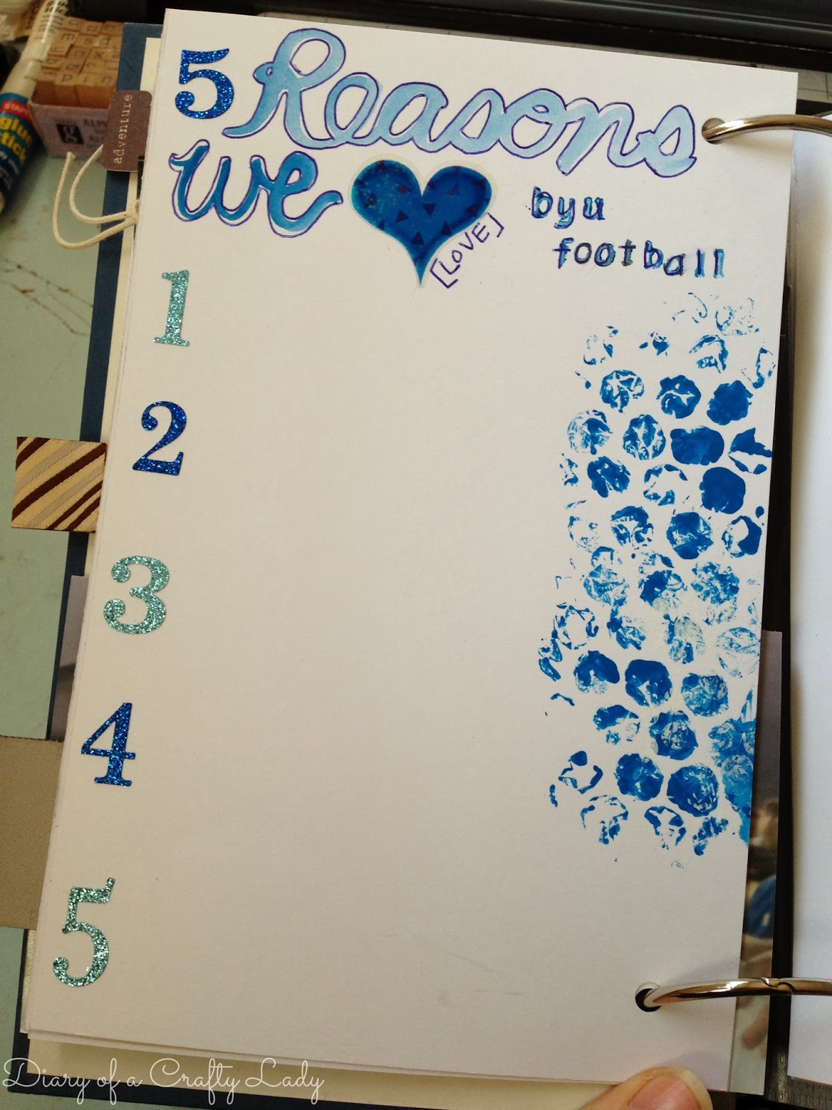 Diary of a Crafty Lady: BYU Football Smash Book
