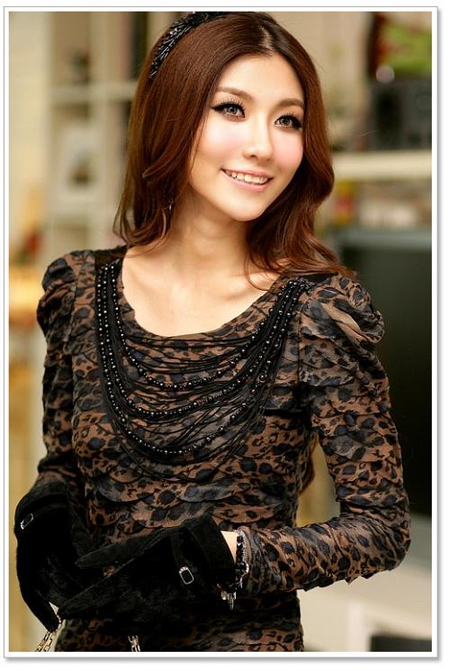 Baju Korea Online Shop Motif Leopard