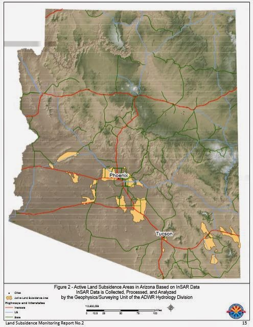 Arizona Geology: ADWR land subsidence report released