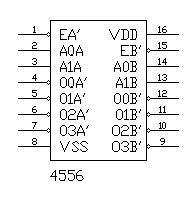 Multiplexer with CMOS IC 4556
