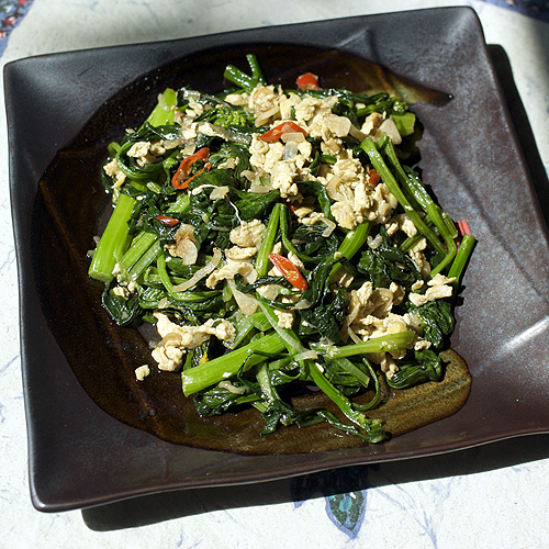 Javaholic: Choy Sum Stir Fried with Eggs--Cah Caisim Orak-arik Telur
