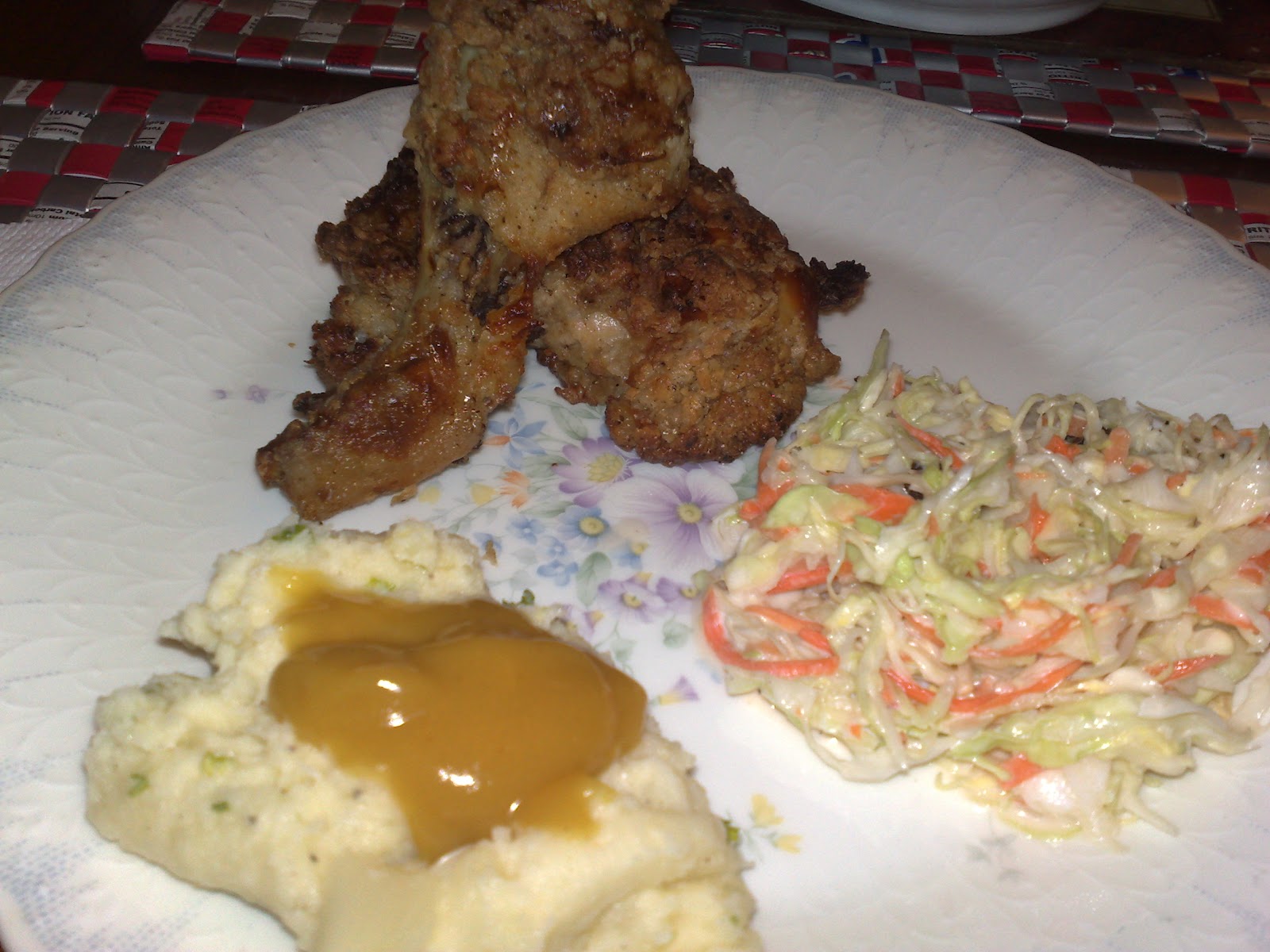 Paglin Treasured Recipes: Fried Chicken and Coleslaw Salad