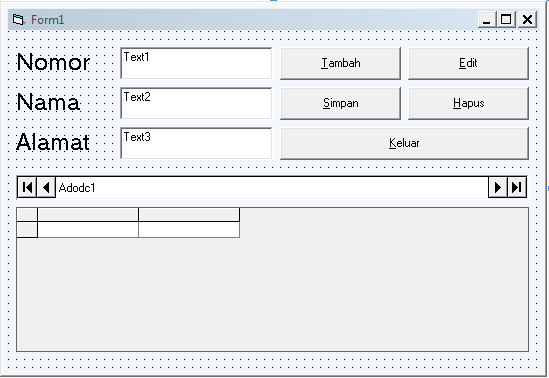 Membuat Tombol Tambah, Simpan, Edit dan Hapus pada Visual Basic 6 - Prodeku